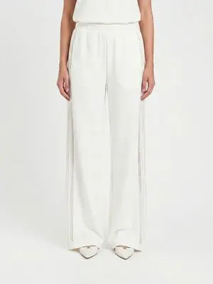 TWINSET Wide Leg Palazzo Trousers - White