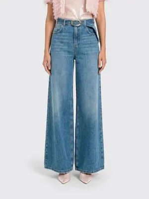 TWINSET Wide-leg High-waisted Jeans - Denim
