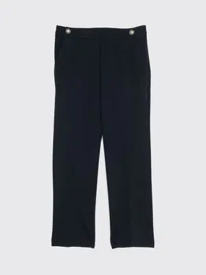 TWINSET Cropped Fit Trousers In Viscose Blend - Blue