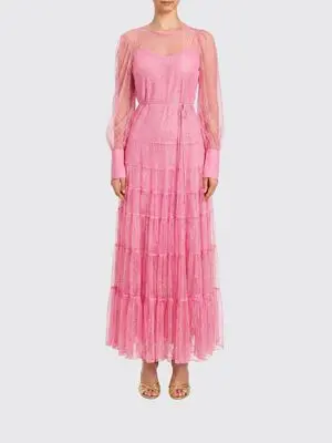TWINSET Lace Maxi Dress - Pink