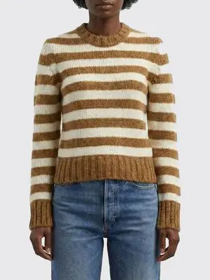 A.p.c. Striped Crew Neck Pullover - Brown