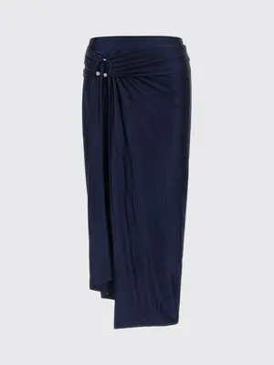 Rabanne Asymmetrical Jersey Midi Skirt