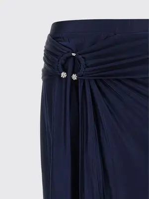 Rabanne Asymmetrical Jersey Midi Skirt