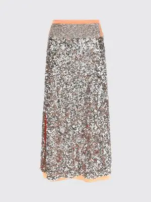Rabanne Sequin Midi Skirt - Silver