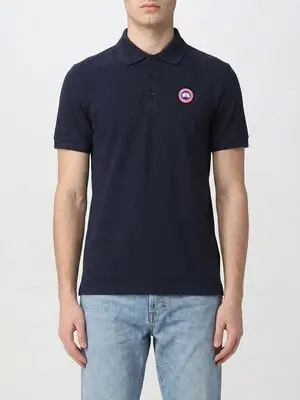 Canada Goose Logo Cotton Polo Shirt - Blue 1