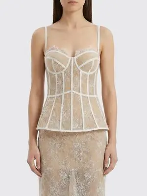 Giuseppe Di Morabito Lace Corset Top - White