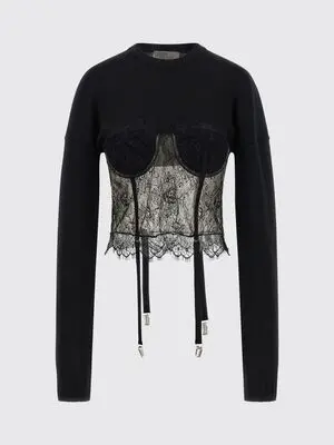 Giuseppe Di Morabito Lace Detailed Long Sleeve Top