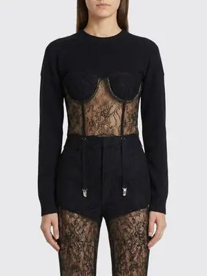Giuseppe Di Morabito Lace Bustier Top - Black