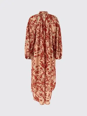 F.R.S FOR RESTLESS SLEEPERS Printed Silk Midi Dress - Pink