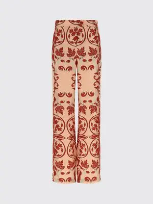F.R.S FOR RESTLESS SLEEPERS Ethnic Print Silk Palazzo Trousers - Pink