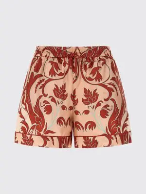 F.R.S FOR RESTLESS SLEEPERS Silk Shorts With Abstract Ethnic Print - Pink