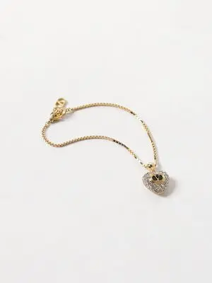 Valentino Garavani Coeur Royal Brass Bracelet With Swarovski Crystals - Gold