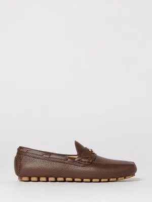 Valentino Garavani Grained Leather Driver Loafers - Brown