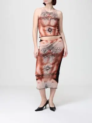 JEAN PAUL GAULTIER The Safe Sex Tattoo Reedition" Printed Tulle Top