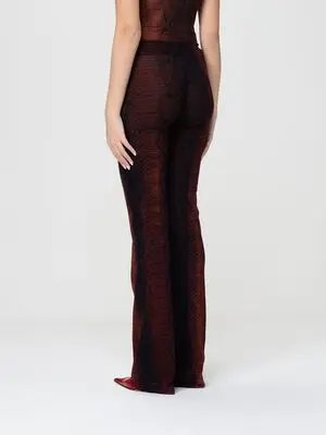 JEAN PAUL GAULTIER Python Print Jersey Straight Leg Pants - Brown