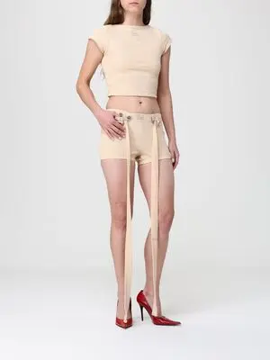 JEAN PAUL GAULTIER Cotton Crop T-shirt - Nude