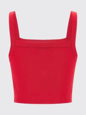 Balmain Cropped Knit Top With Embellished Buttons - Fuchsia