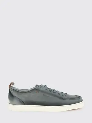 Santoni Contrast Stitching Sneakers For Men