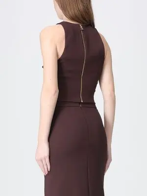 Elisabetta Franchi V-neck Sleeveless Top - Cocoa