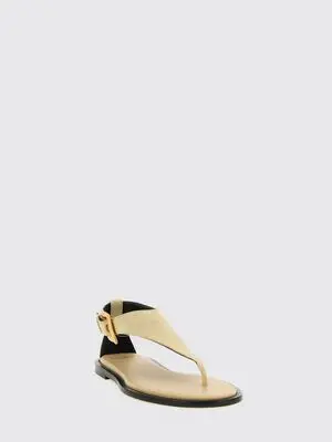 Balmain Suede Calfskin Anthem Sandals - Beige