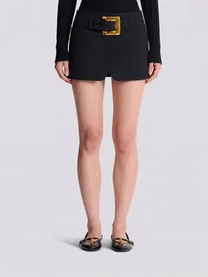 Balmain Belted Mini Skirt