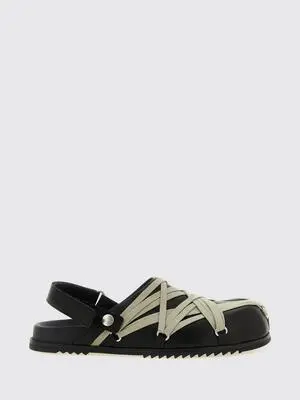 Rick Owens Megalace Leather Mules - Black