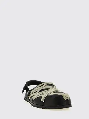 Rick Owens Megalace Leather Mules - Black