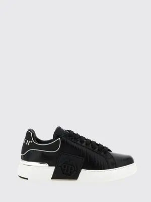 Philipp Plein Phantom Kick Crocodile Print Leather Low Top Sneakers