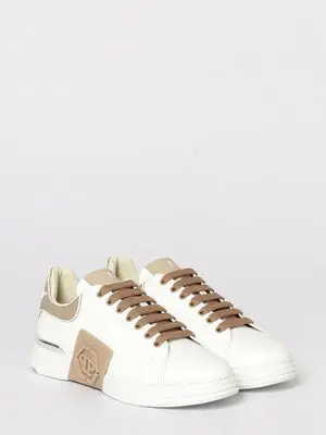 Philipp Plein Phantom Kick Leather Low Top Sneakers - Beige