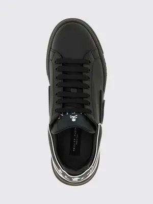 Philipp Plein Phantom Kick Leather Low Top Sneakers - Black