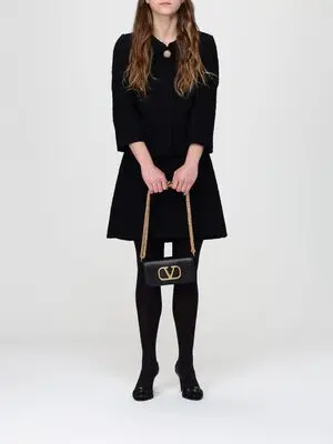 Valentino Garavani Textured A-line Skirt - Black