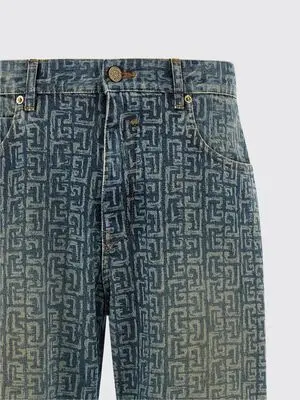 Balmain Monogrammed Straight Leg Jeans