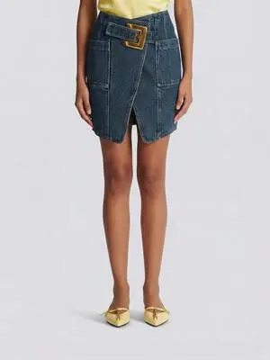 Balmain Denim Skirt - Blue