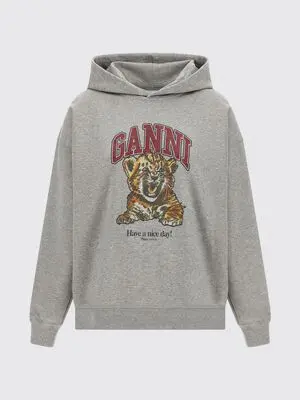GANNI Graphic Hoodie - Grey