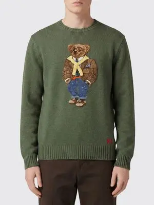 Polo Ralph Lauren Embroidered Bear Crewneck Sweater - Grey