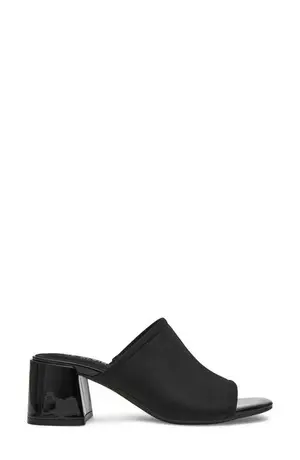 Anne Klein Slide Sandal - Black Stretch