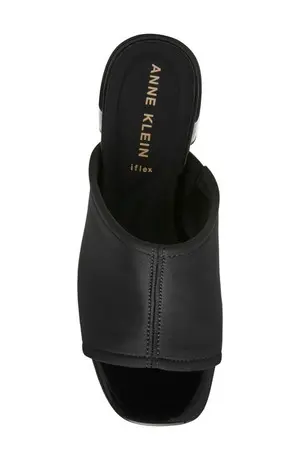 Anne Klein Slide Sandal - Black Stretch