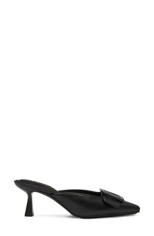 Anne Klein Cassia Buckled Kitten Heel Mules