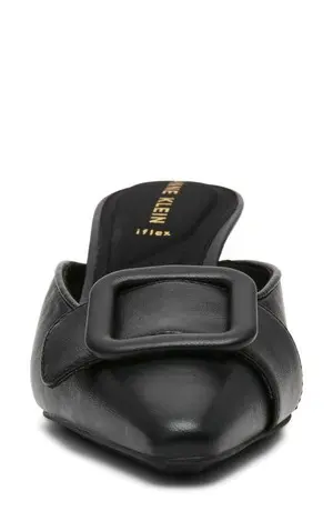 Anne Klein Cassia Buckled Kitten Heel Mules