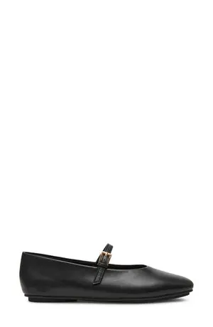 Anne Klein Connie Mary Jane Flat - Black Smooth