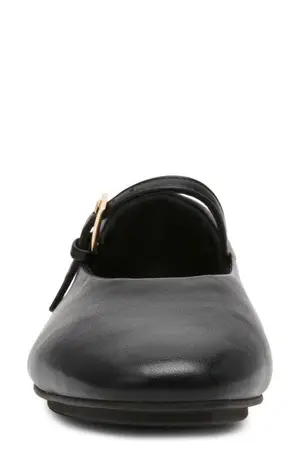 Anne Klein Connie Mary Jane Flat - Black Smooth