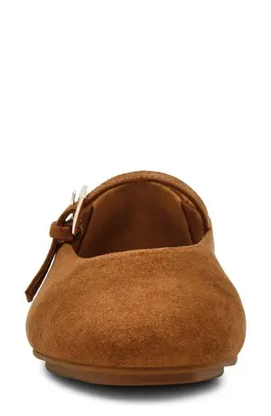 Anne Klein Connie Mary Jane Flat - Hazelnut Suede