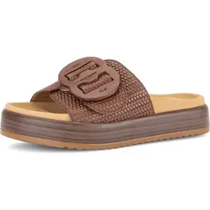 Gabor Platform Slide Sandal - Cognac