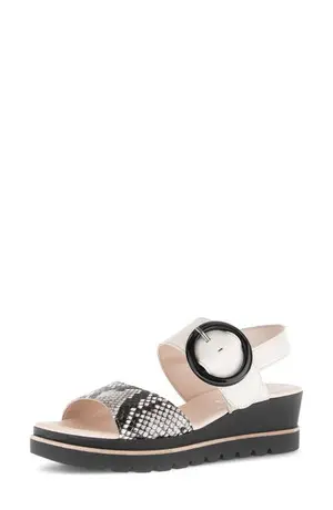 Gabor Quarter Strap Wedge Sandal - Muschel