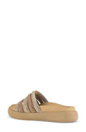 Gabor Strappy Slide Sandal - Gold