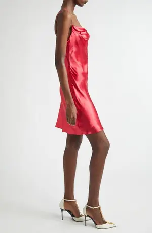 Balmain Satin Slipdress With Thin Straps