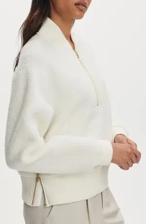 Varley Mumford Half Zip Fleece Pullover - Egret