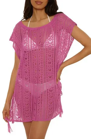 BECCA® By Rebecca Virtue Boho Bliss Sheer Cover-up Tunic - Rose Berry