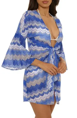BECCA By Rebecca Virtue Santorini Long Sleeve Cover-up Tunic