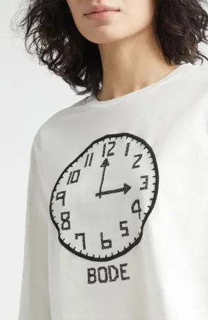 BODE Cross Stitch Clock Long Sleeve T-shirt